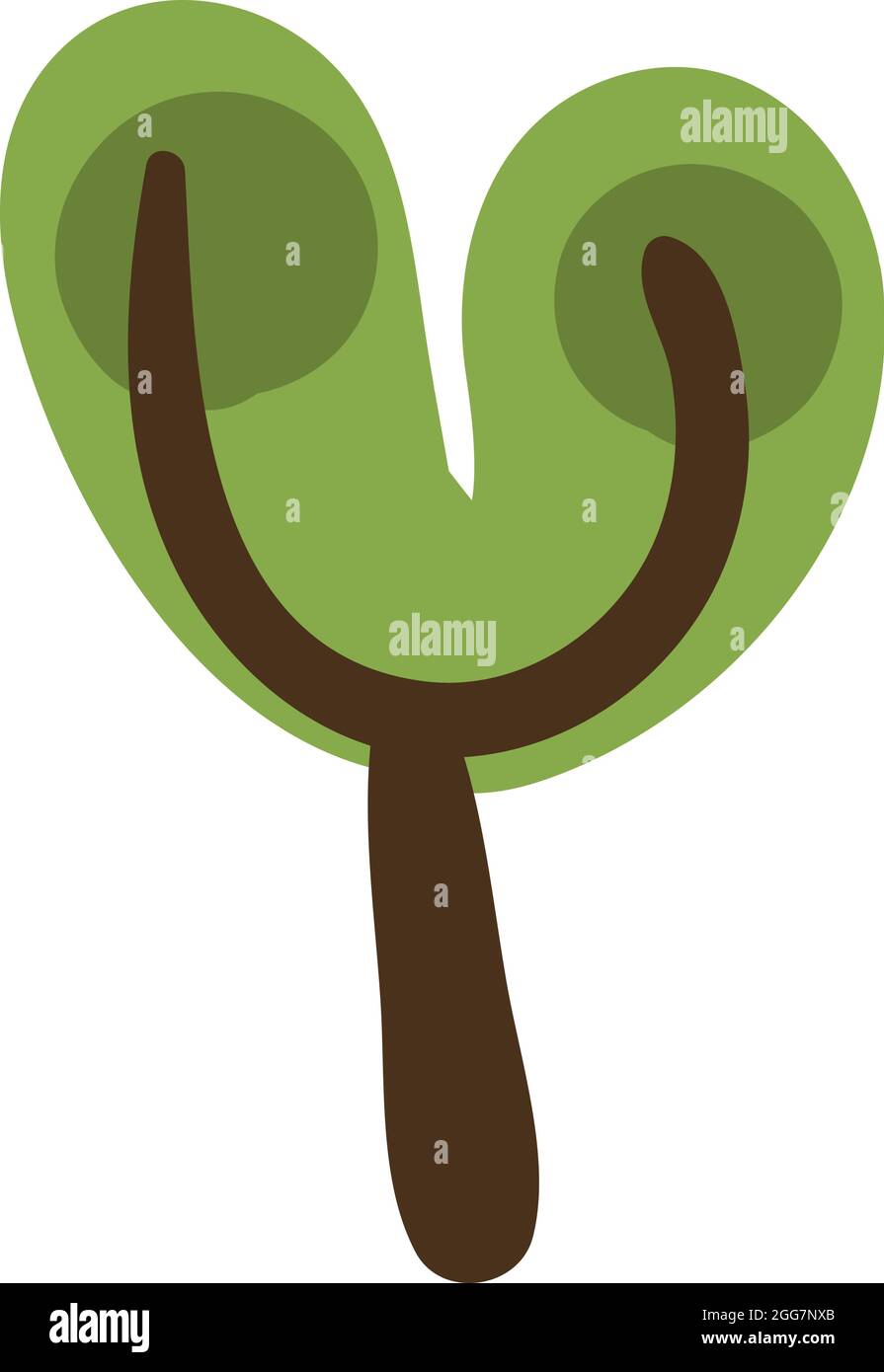 Tea plant tree, icon illustration, vector on white background Stock ...