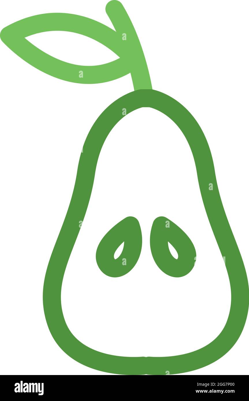 Fresh green pear half Stock Vector Images - Alamy