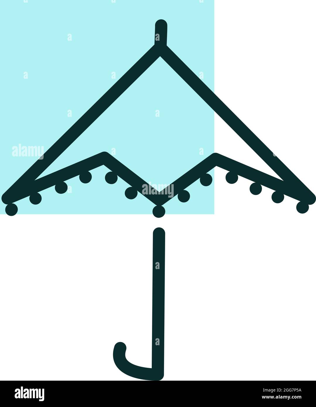 Fancy umbrella, icon illustration, vector on white background Stock ...