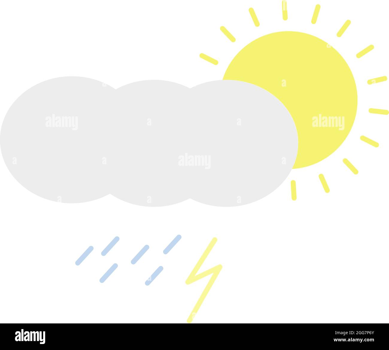 Dark cloud sun Stock Vector Images - Alamy