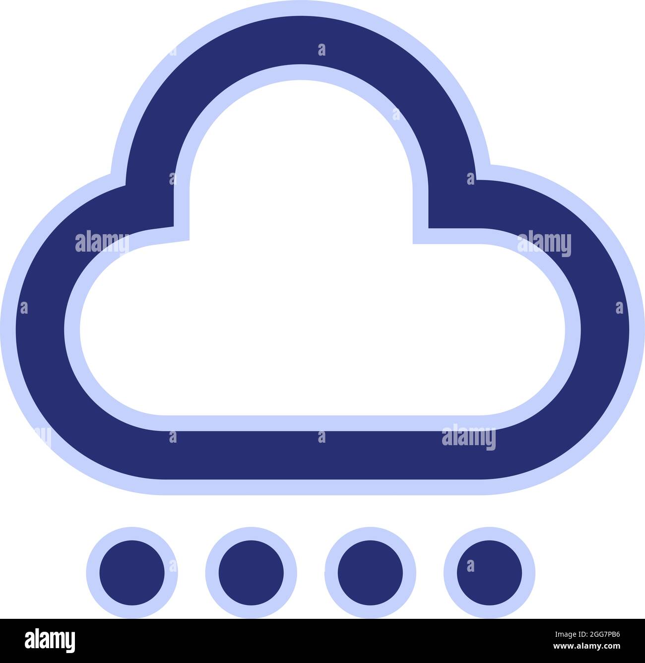 Snow cloud, icon illustration, vector on white background Stock Vector ...