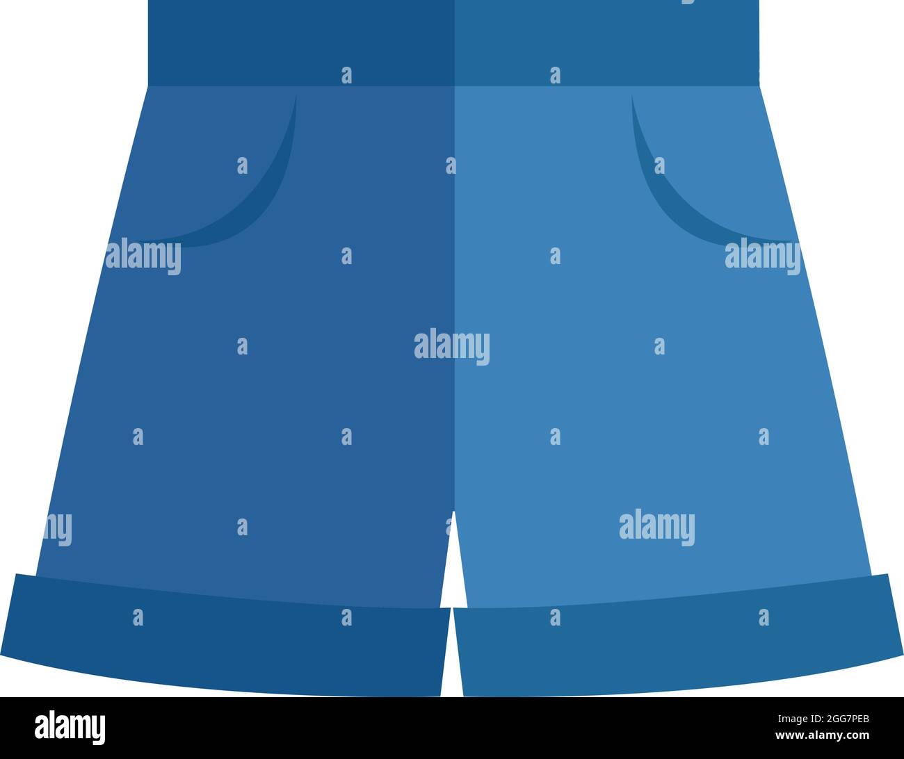 Jean shorts, icon illustration, vector on white background Stock Vector ...