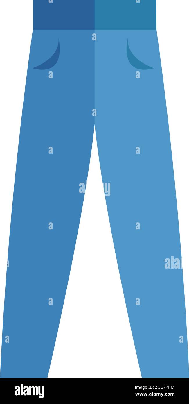 Blue trousers, icon illustration, vector on white background Stock ...