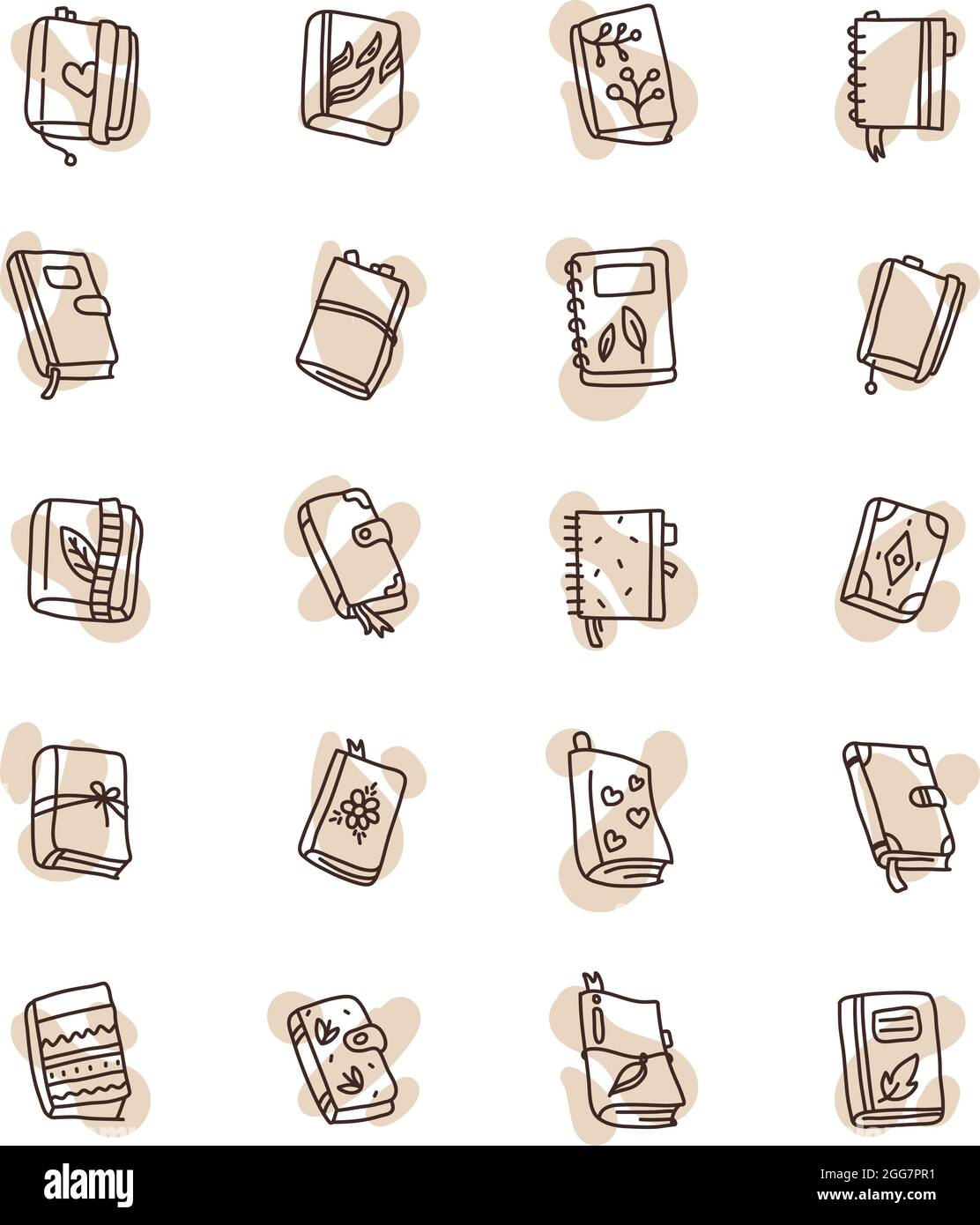 Library of books, illustration, on a white background Stock Vector ...