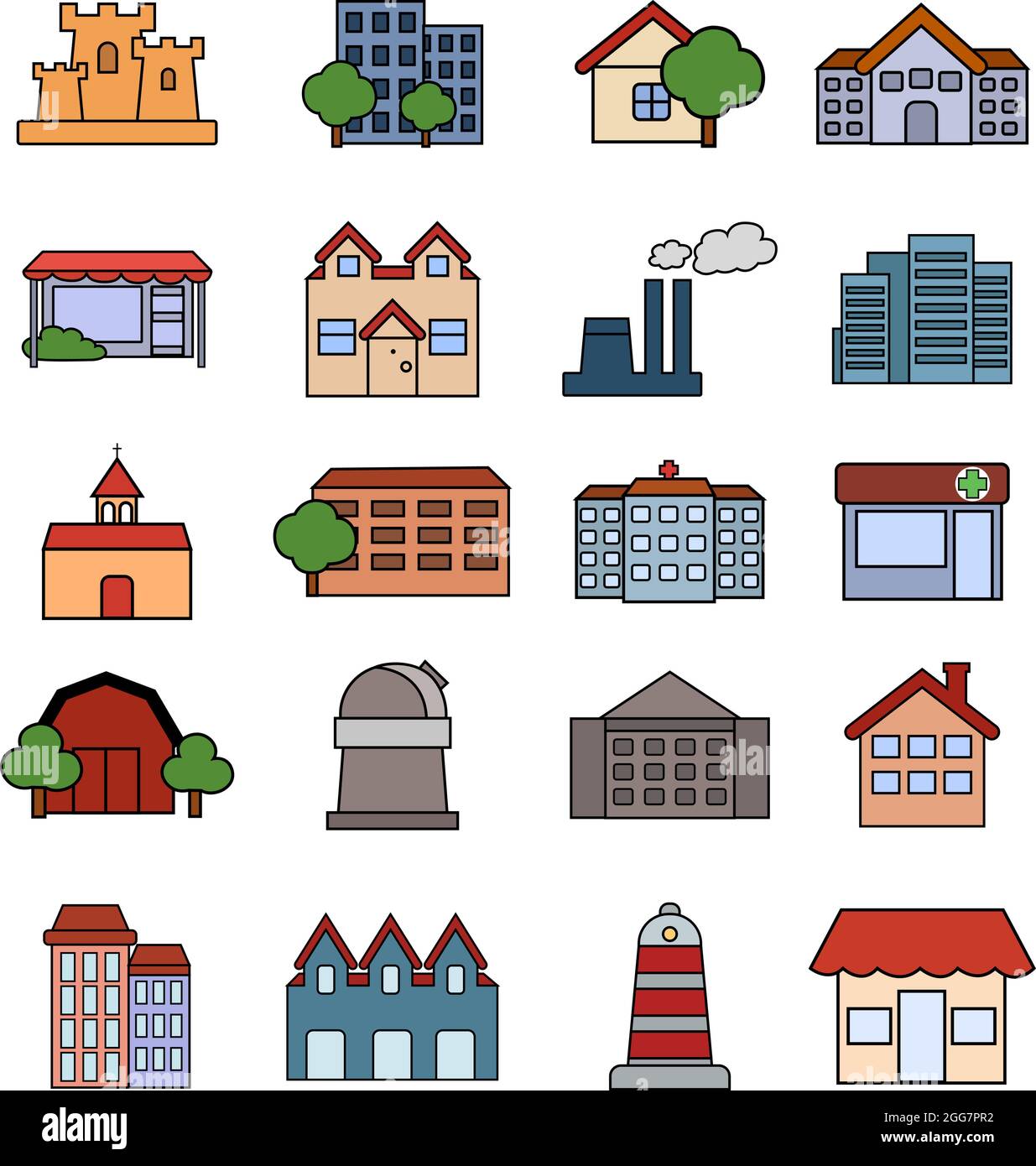 City buildings modern line Cut Out Stock Images & Pictures - Alamy