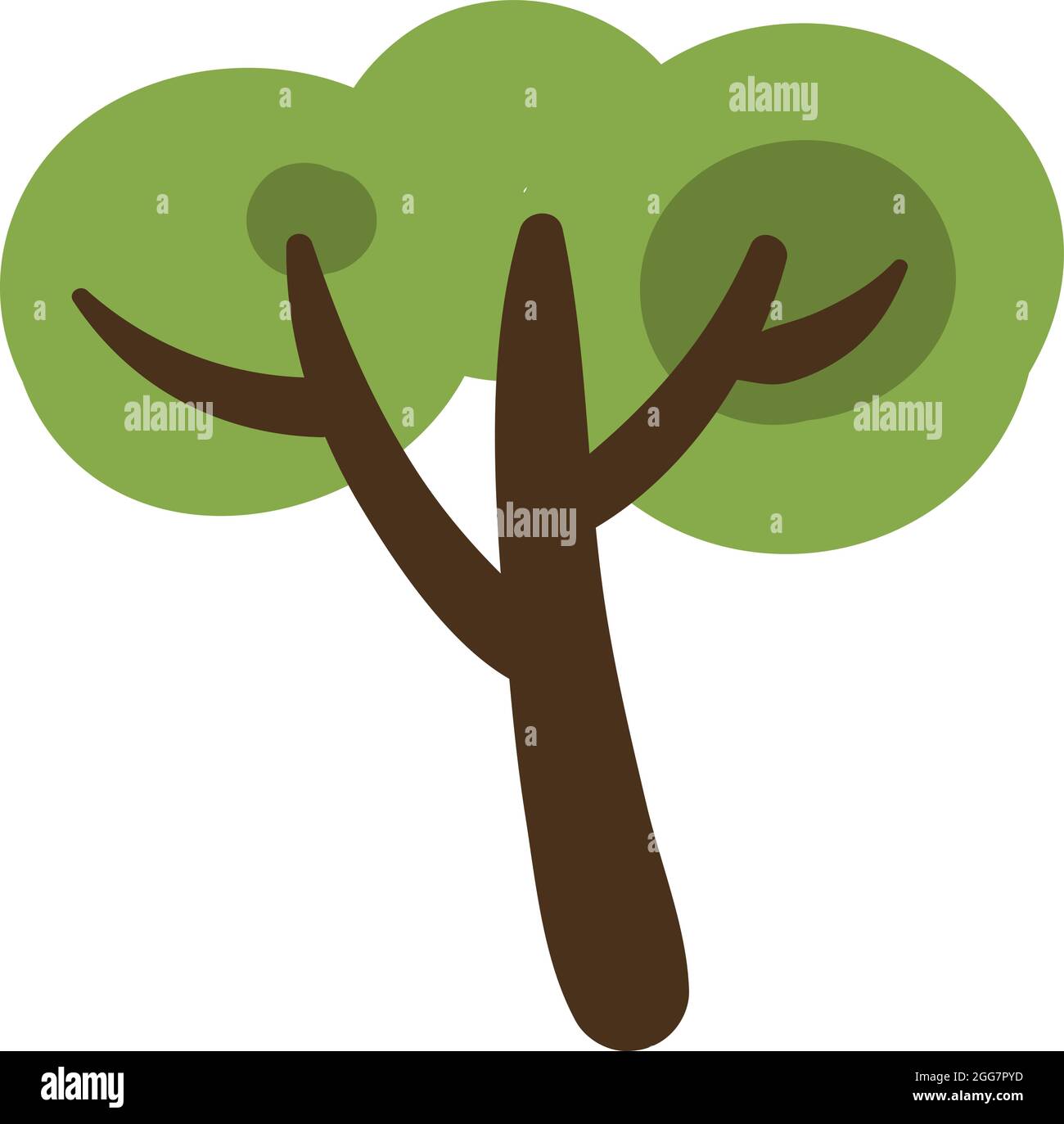 Pistachio tree, icon illustration, vector on white background Stock ...