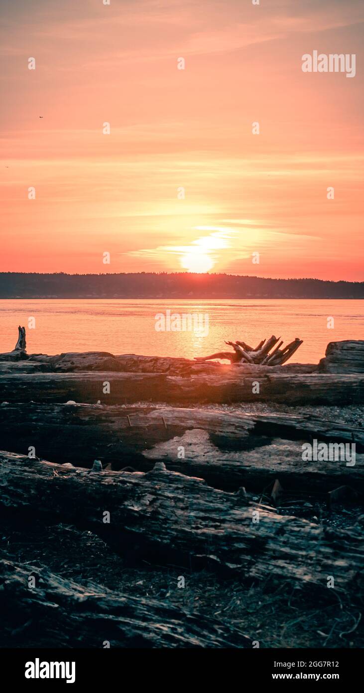 A sunset photo taken directly into the sun. Taken at Hidden Breach in ...