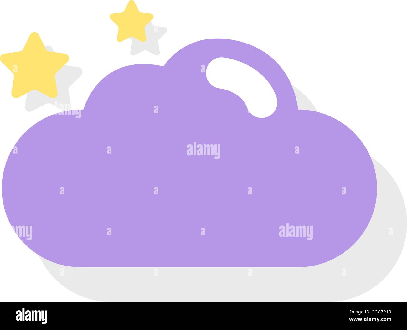 Night cloud, icon illustration, vector on white background Stock Vector ...