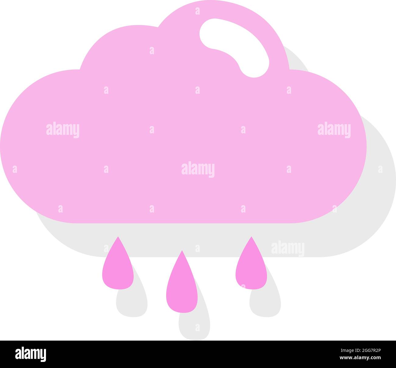 Light morning rain, icon illustration, vector on white background Stock ...