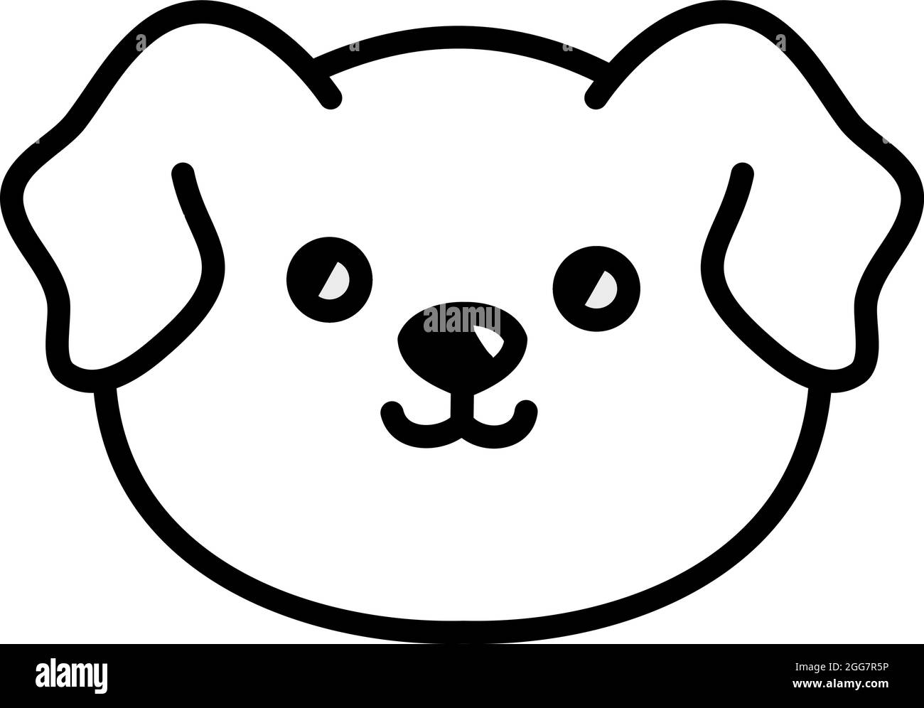 Cute domestic dog on Stock Vector Images - Alamy