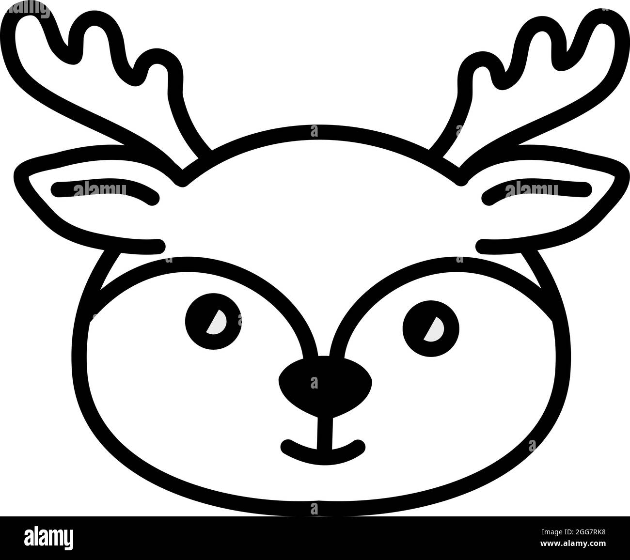 Cute cartoon deer flower Stock Vector Images - Alamy