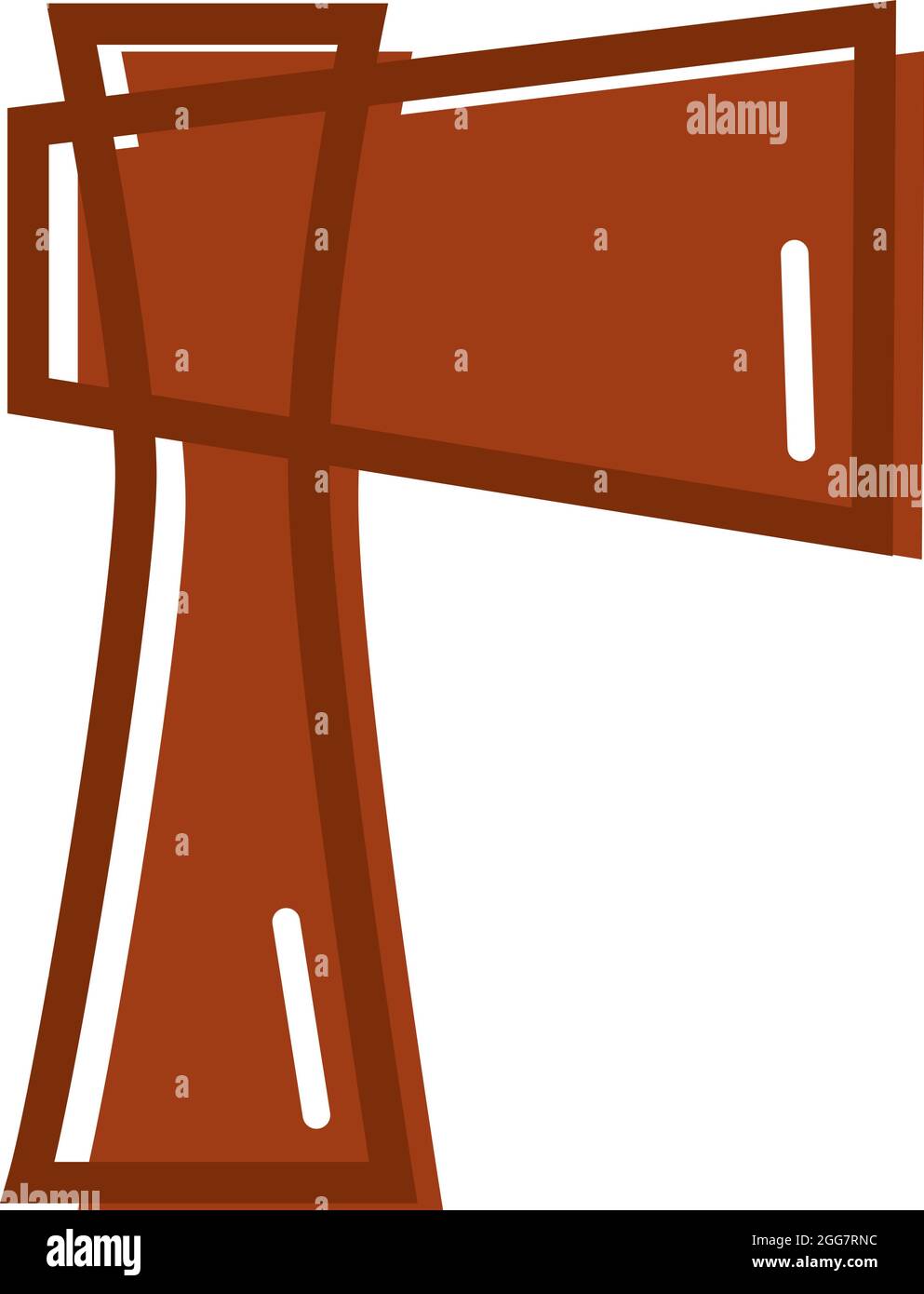 Red ax, icon illustration, vector on white background Stock Vector ...