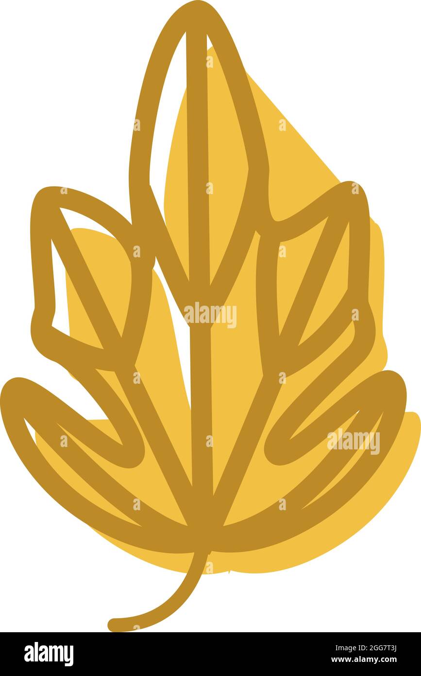 Autumn red leaf simple Stock Vector Images - Alamy