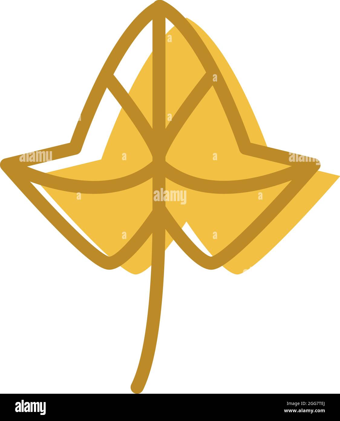 White poplar leaf, illustration, on a white background Stock Vector ...