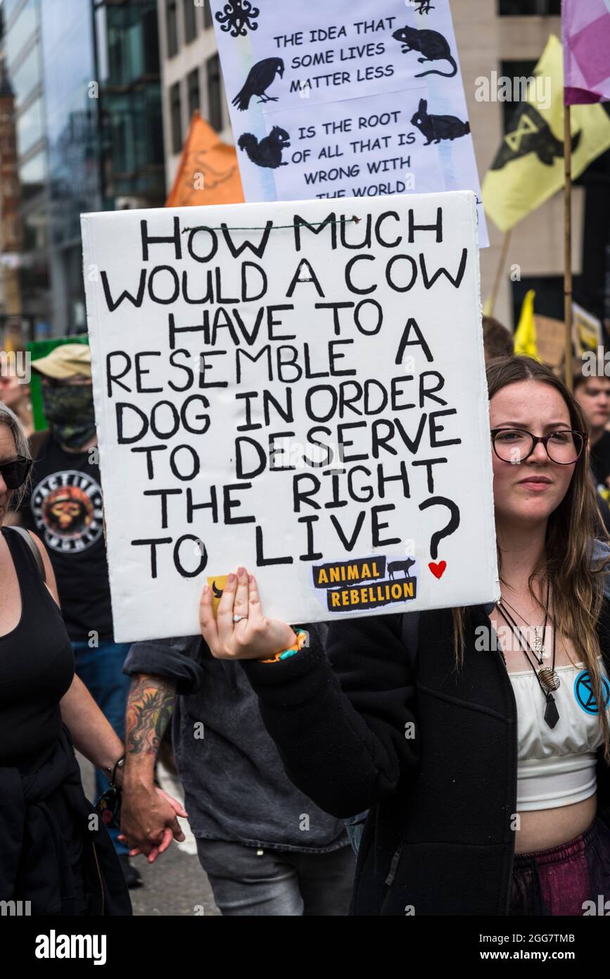 National Animal Rights March, organised by Animal Rebellion and ...
