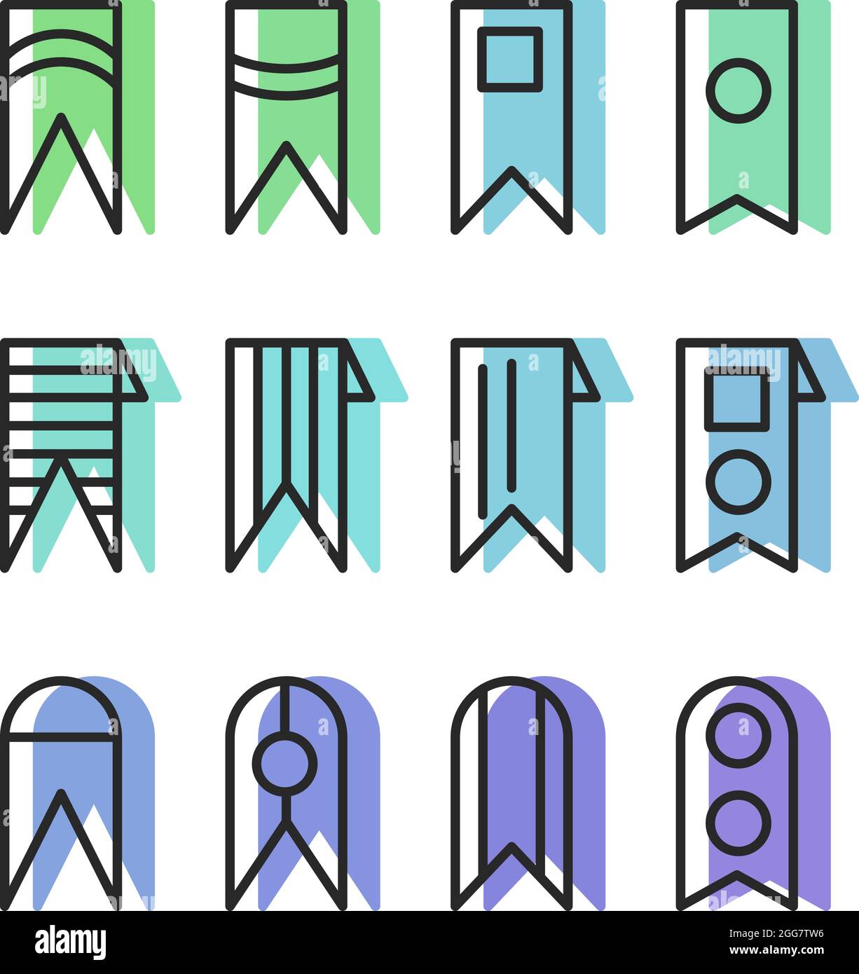 Unique bookmarks, illustration, on a white background Stock Vector ...