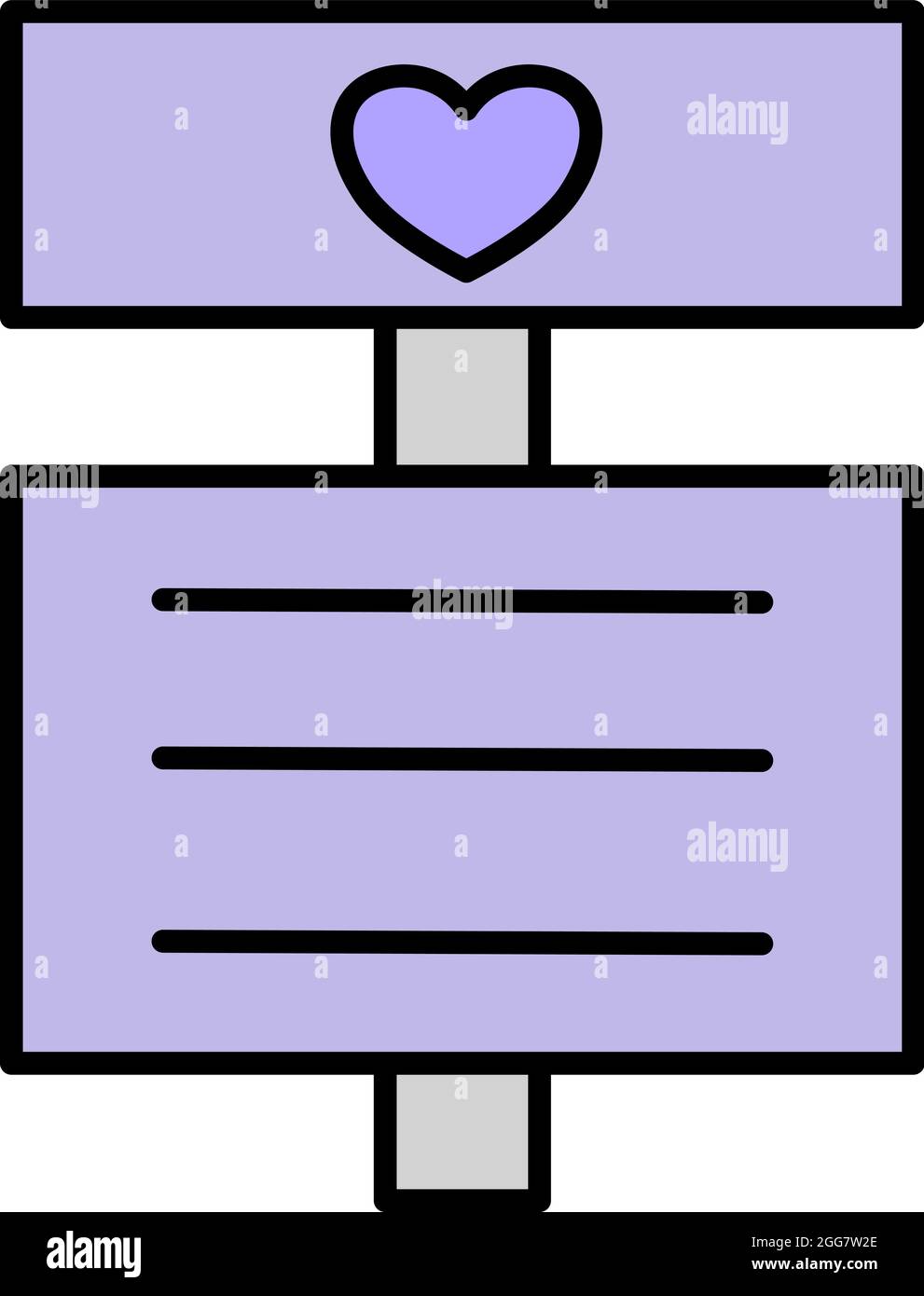 Purple sign billboard, illustration, on a white background Stock Vector ...