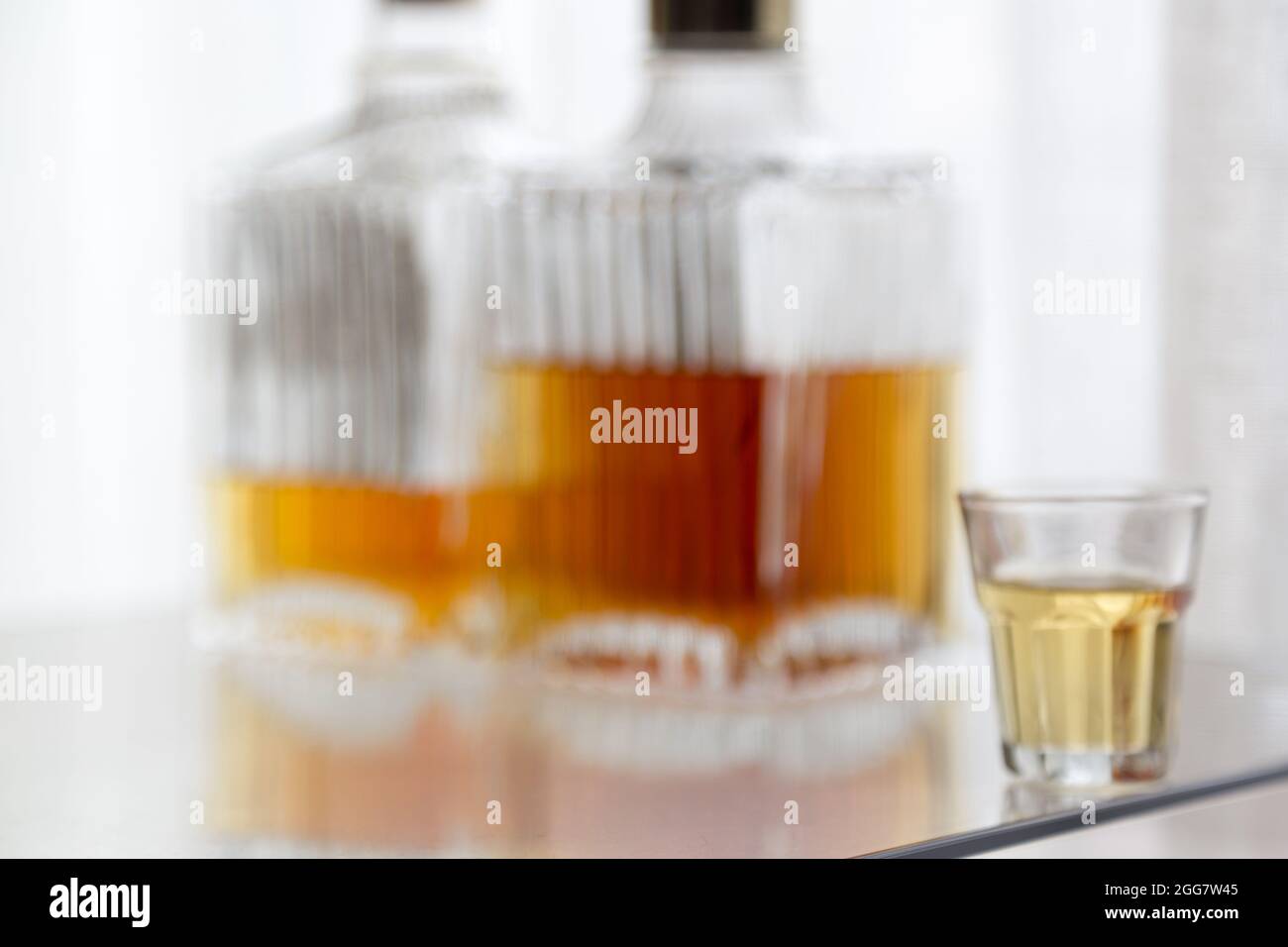 Alcoholic spirits and drinks concept background, with copy space Stock ...