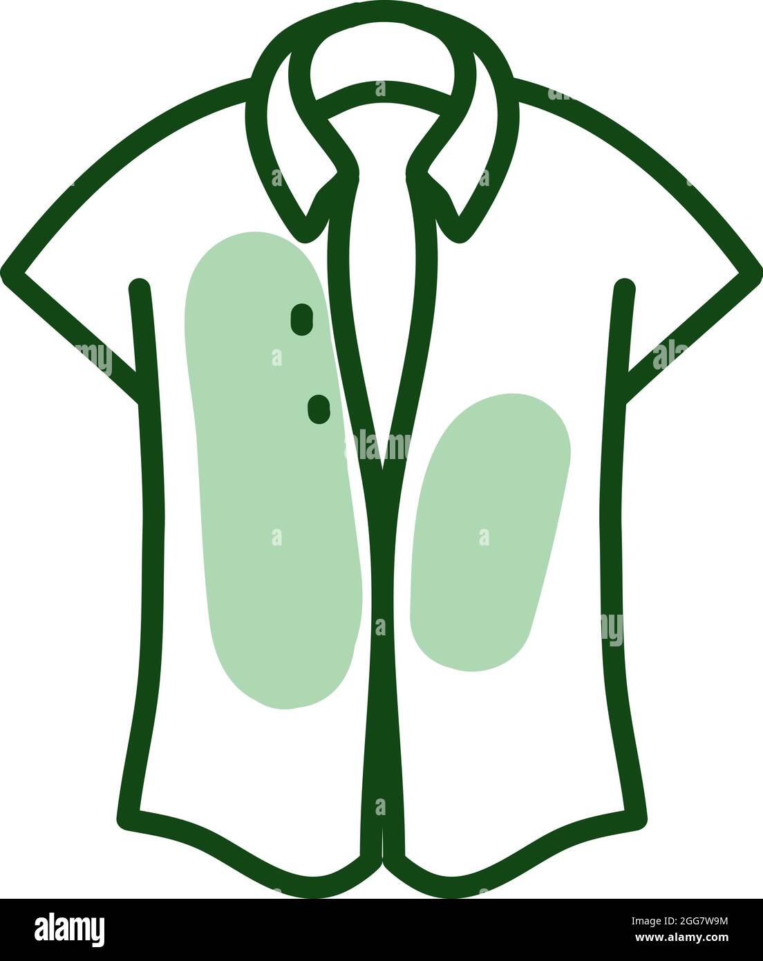 Casual button up shirt, illustration, on a white background Stock ...