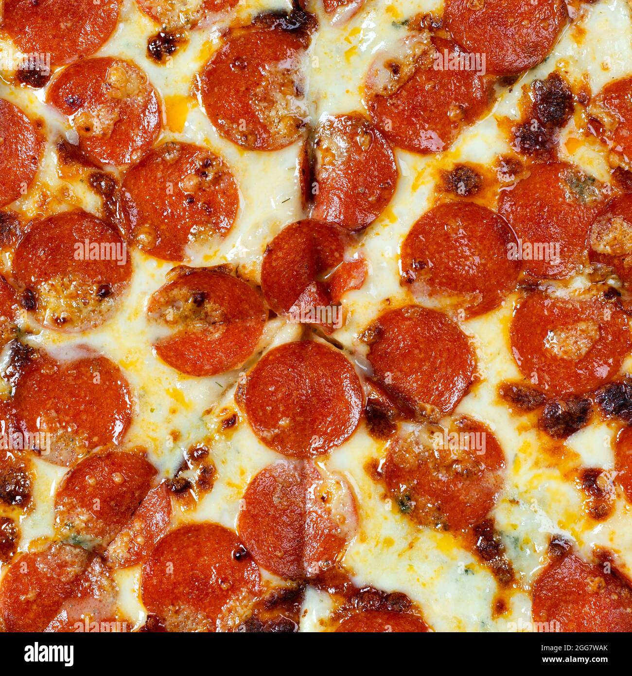 Close up view on Tasty paperoni pizza. Top view on paperoni pizza ...