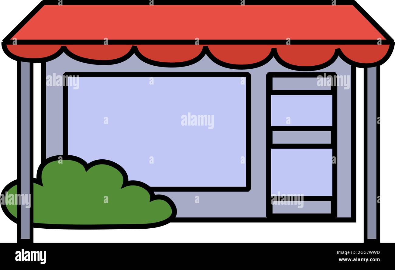 Small shop, illustration, on a white background Stock Vector Image ...