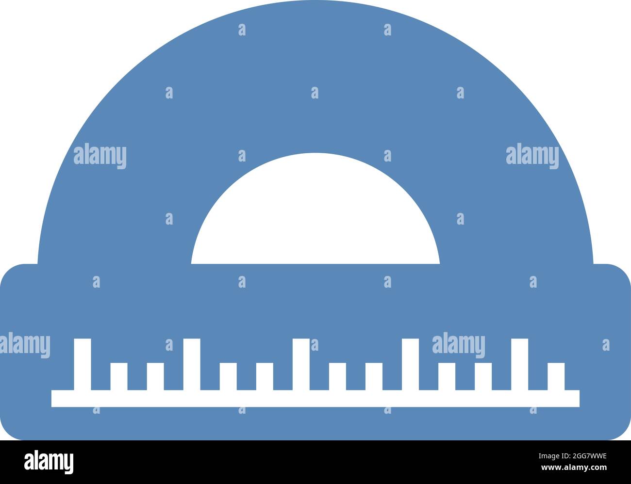 Blue ruler, illustration, on a white background Stock Vector Image ...