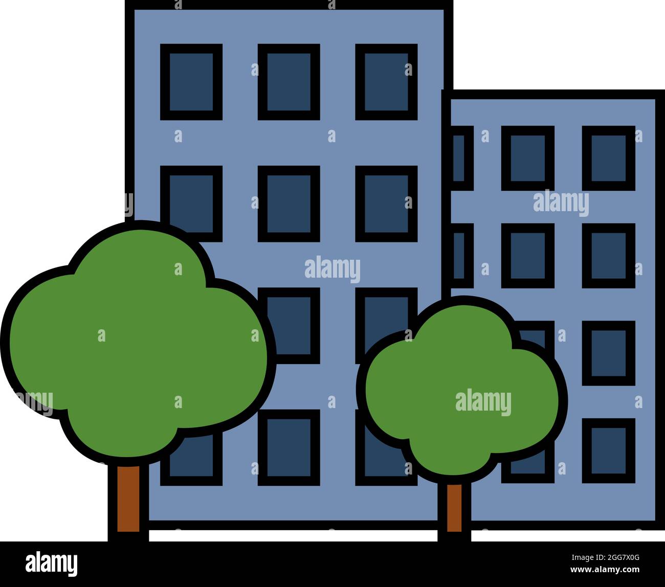 Office building, illustration, on a white background Stock Vector Image ...