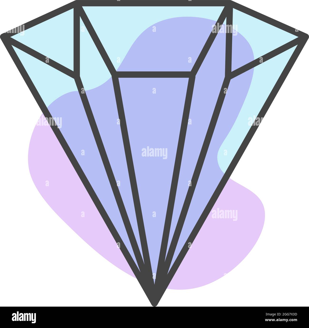 Sharp diamond, illustration, on a white background Stock Vector Image ...