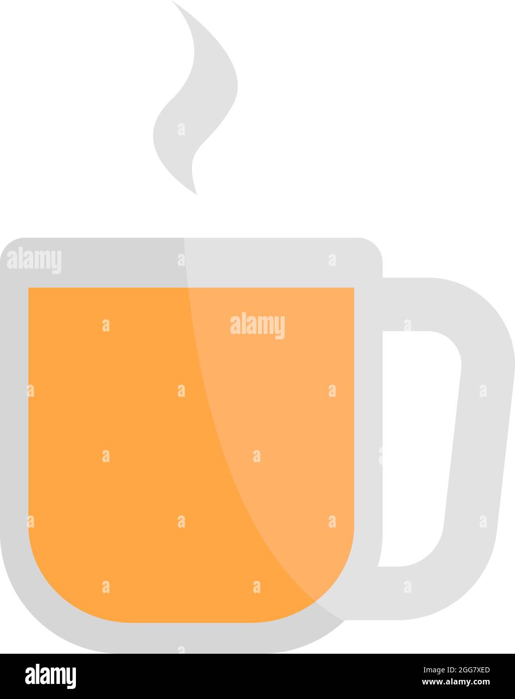 Hot tea, illustration, on a white background Stock Vector Image & Art ...