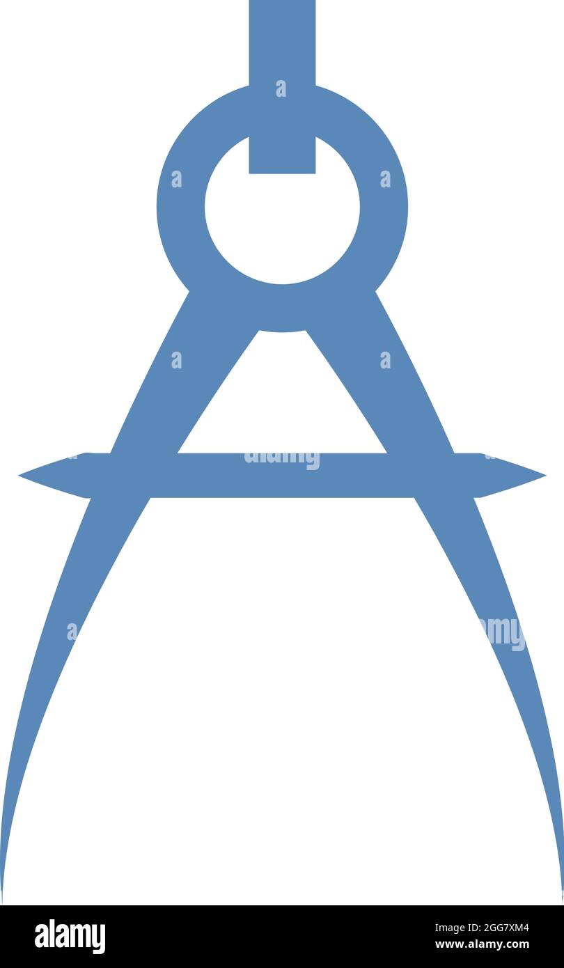 Blue Compass Illustration On A White Background Stock Vector Image