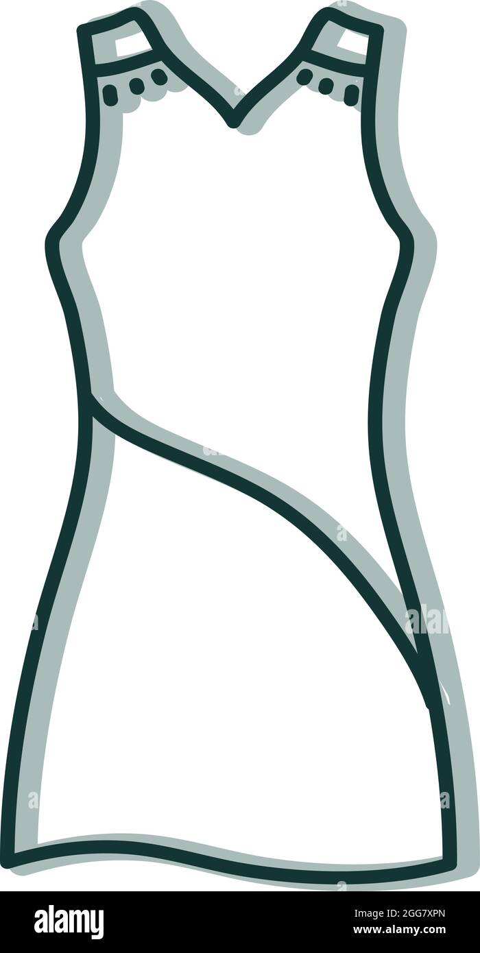 Black shift dress Stock Vector Images - Alamy