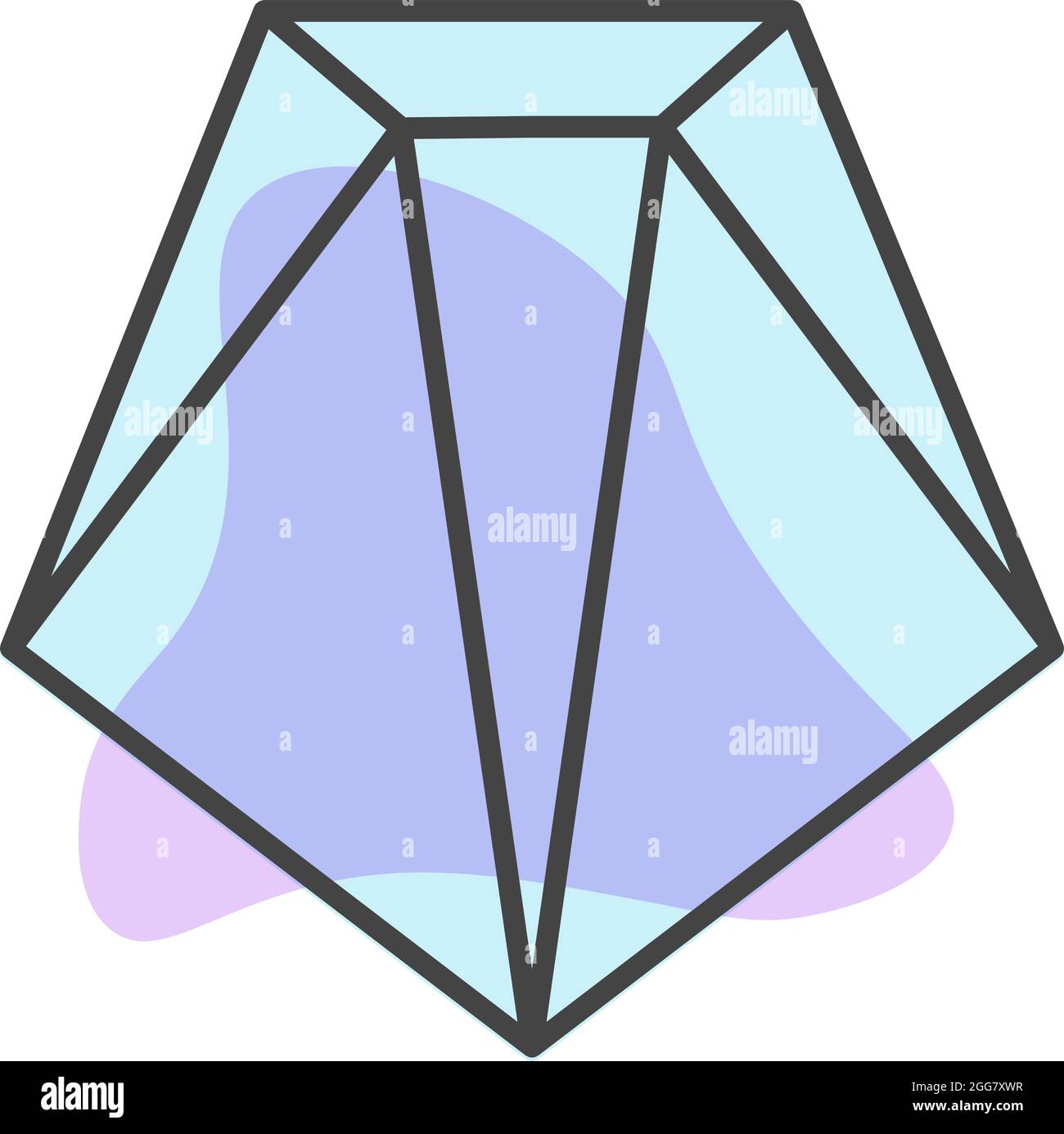 Diamond with fat black lines, illustration, on a white background Stock ...