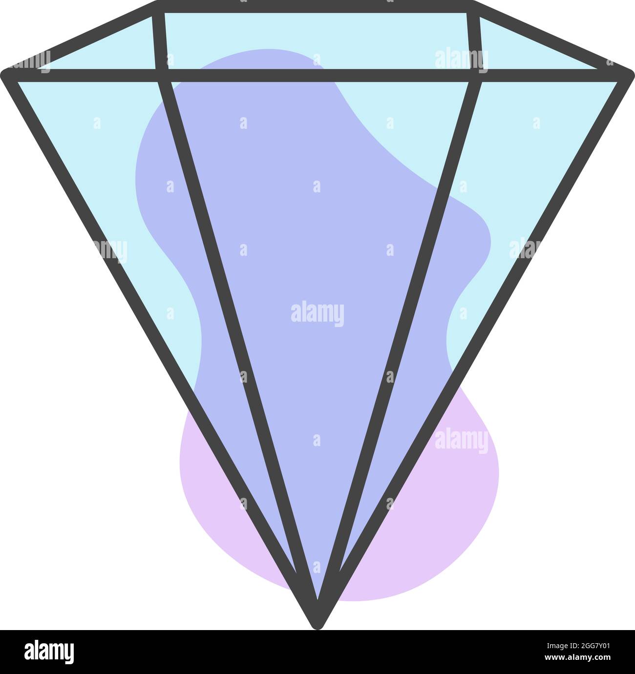 Sharp blue diamond, illustration, on a white background Stock Vector ...