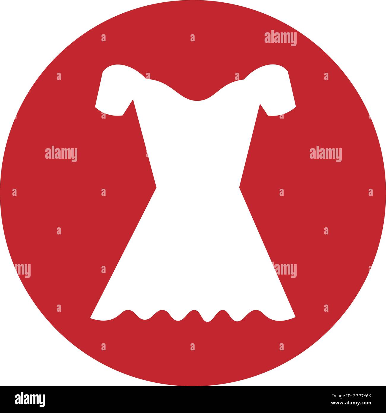 White dress, illustration, on a white background Stock Vector Image ...