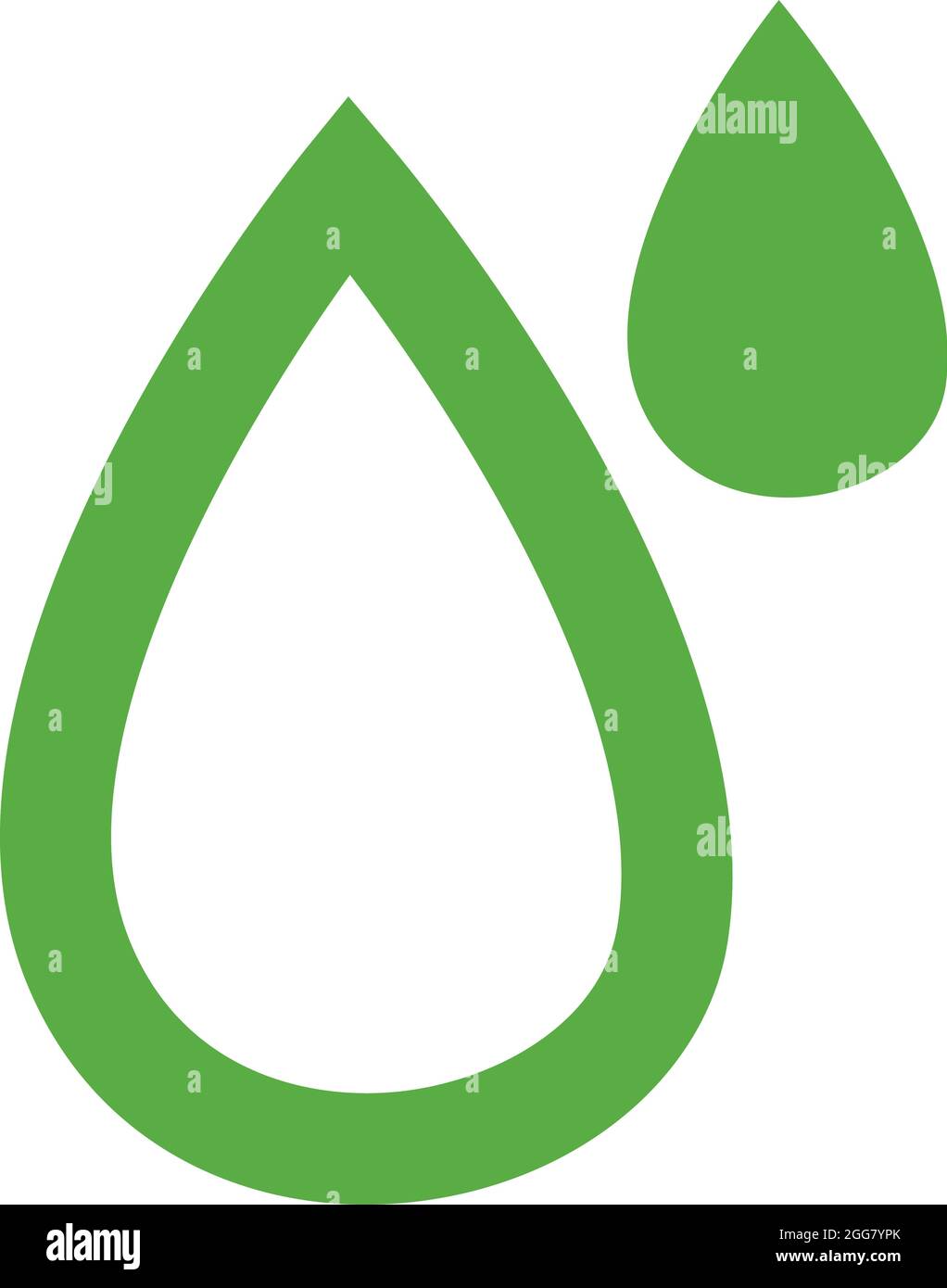 Green water drops, illustration, on a white background Stock Vector ...