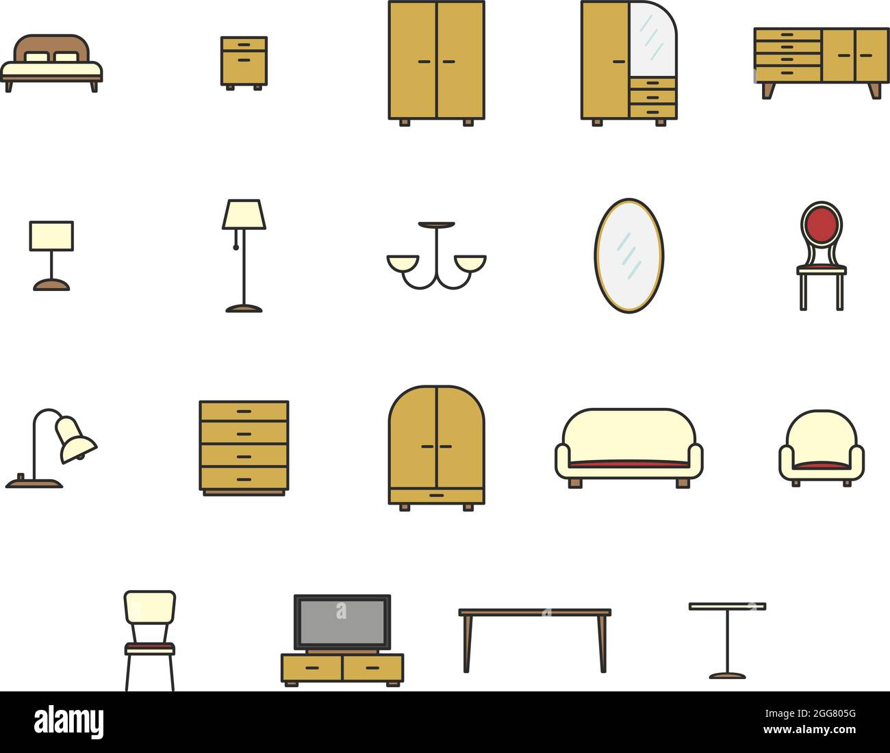 Furniture relaxation Stock Vector Images - Alamy