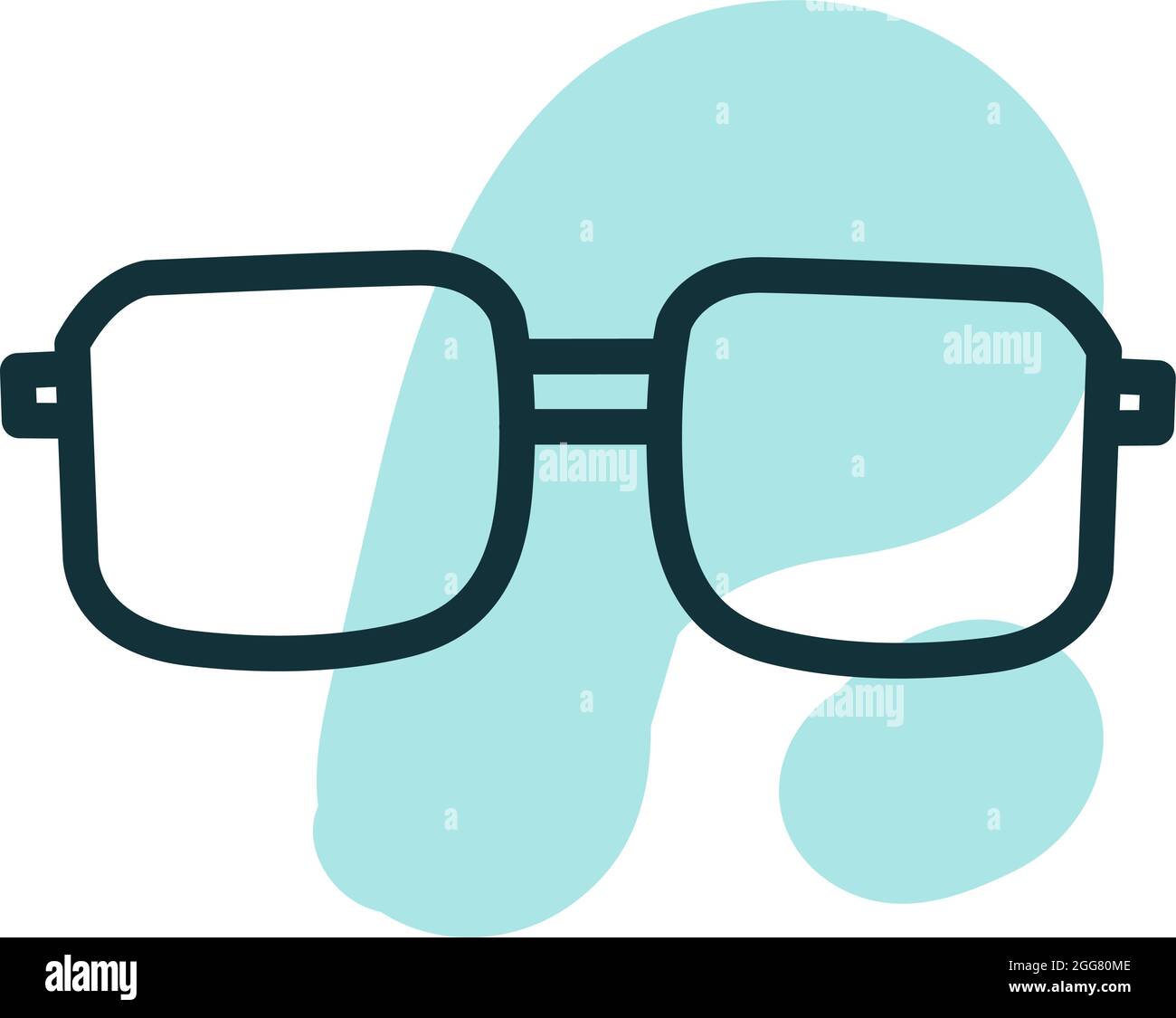 Square optical glasses, illustration, on a white background Stock ...