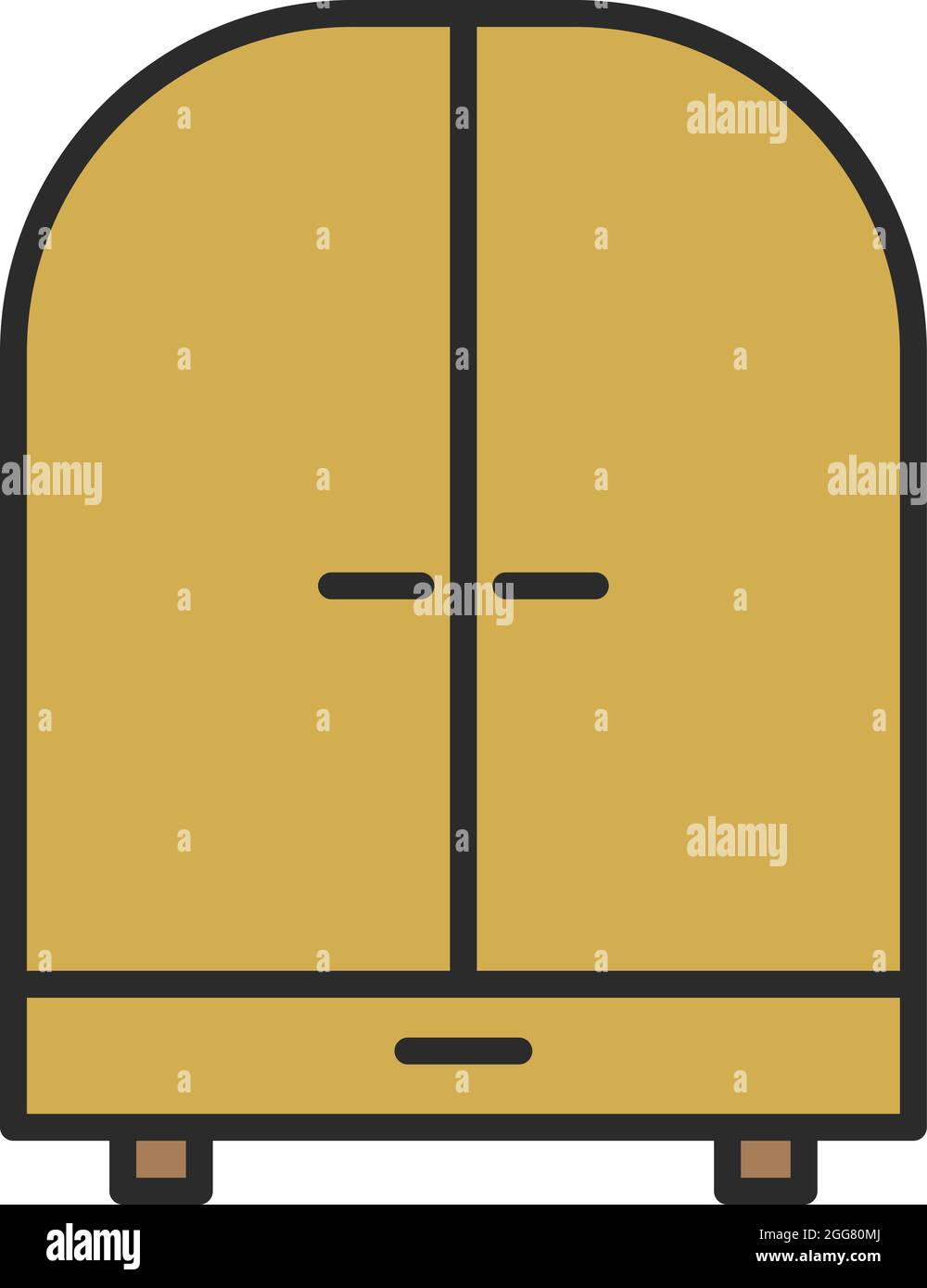 Retro style white cabinet Stock Vector Images - Alamy