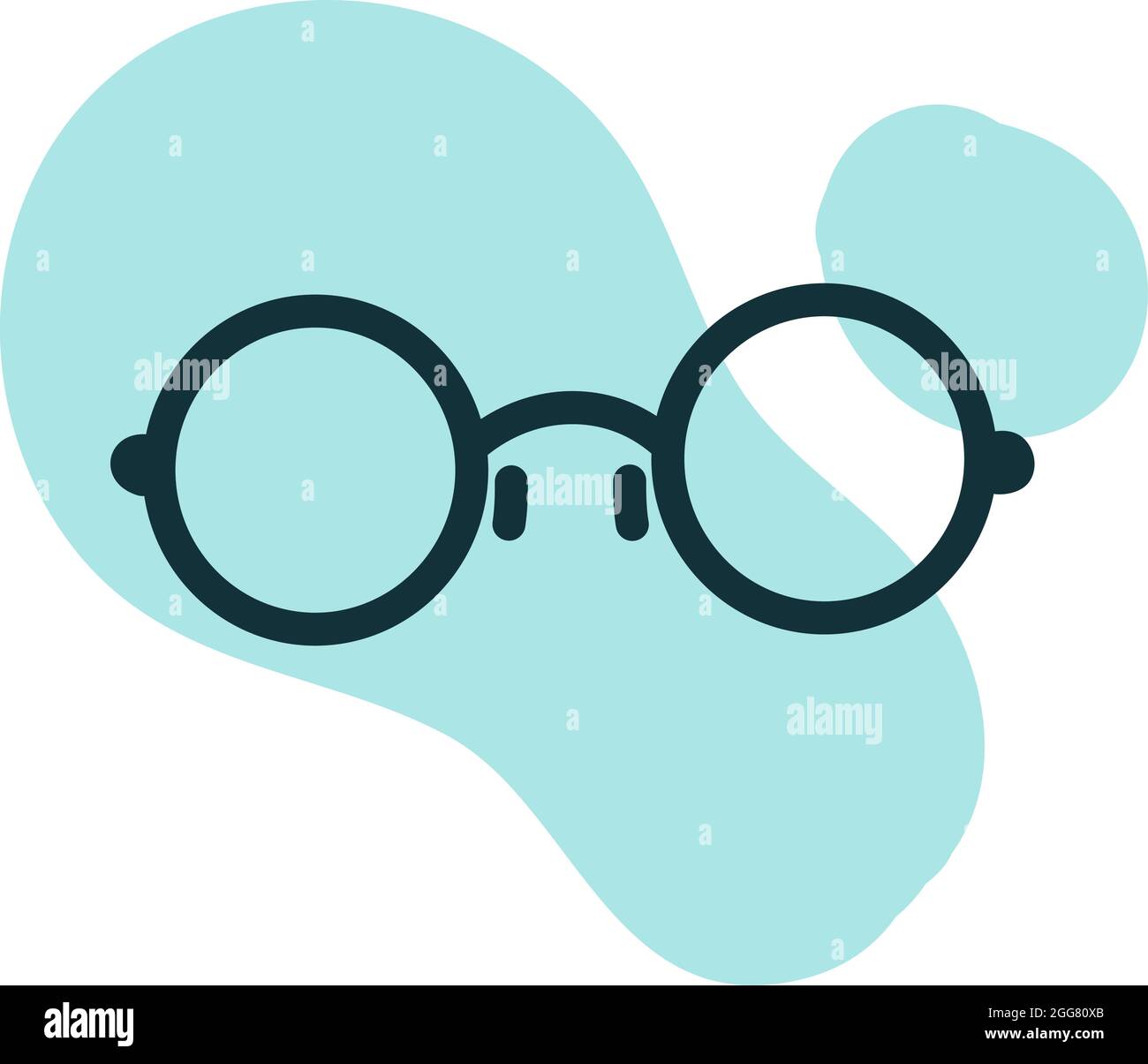 Circle glasses, illustration, on a white background Stock Vector Image ...