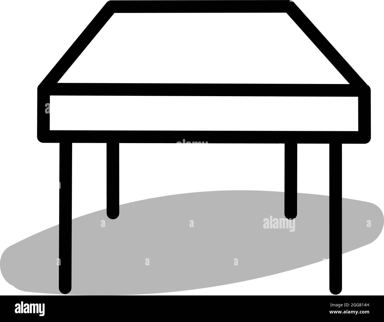 Black table, illustration, on a white background Stock Vector Image ...