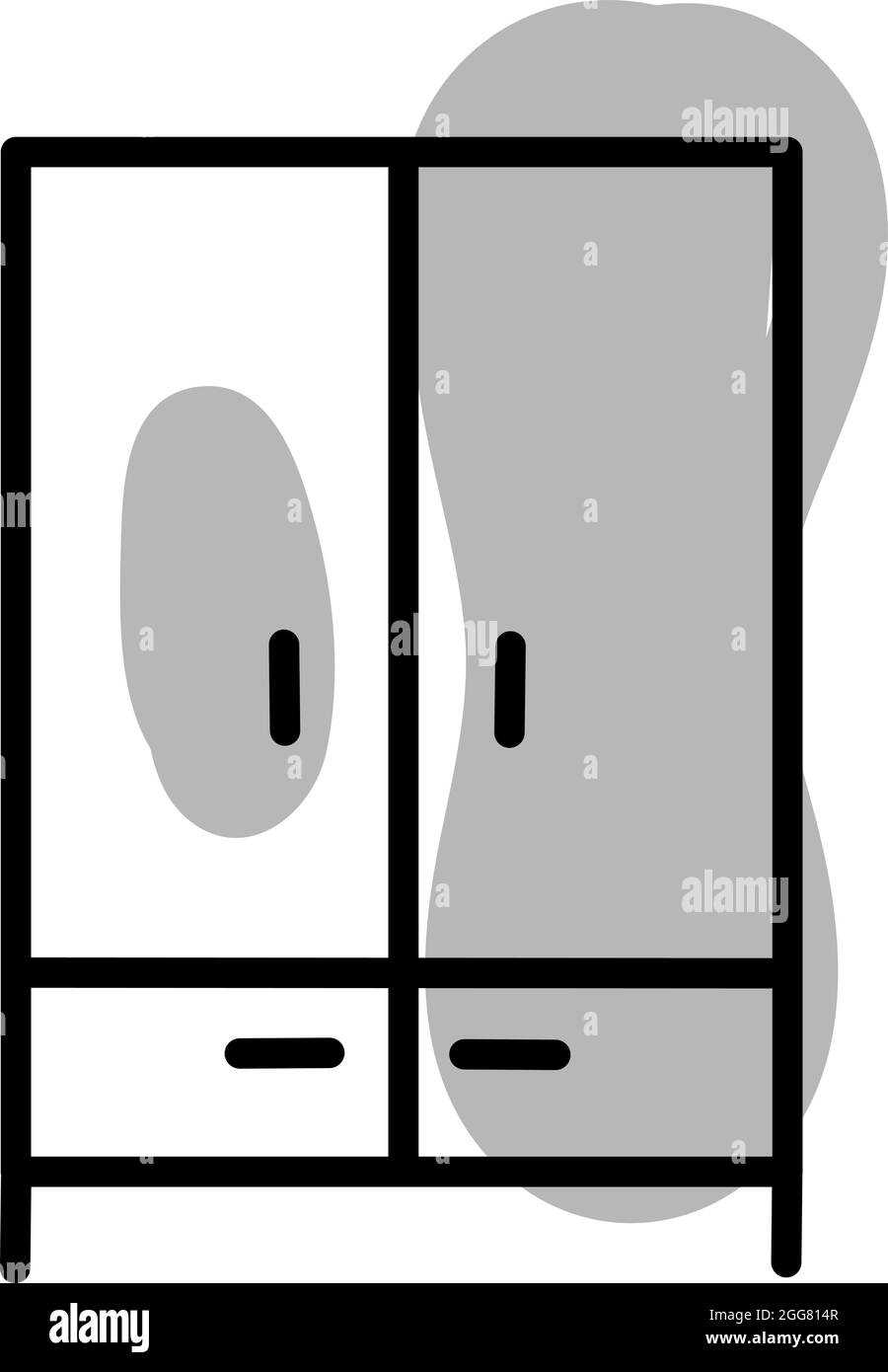Black wardrobe Stock Vector Images - Alamy