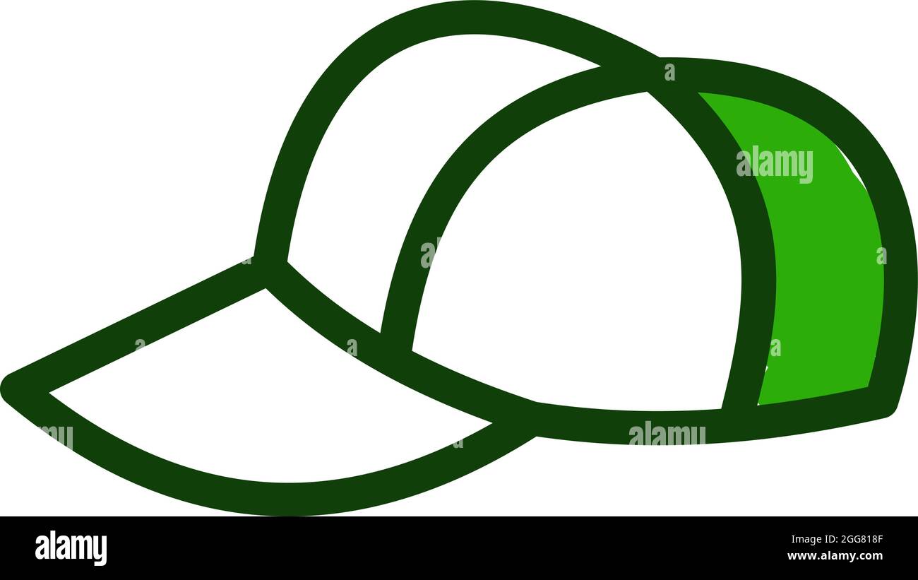 Green cap, illustration, on a white background Stock Vector Image & Art ...