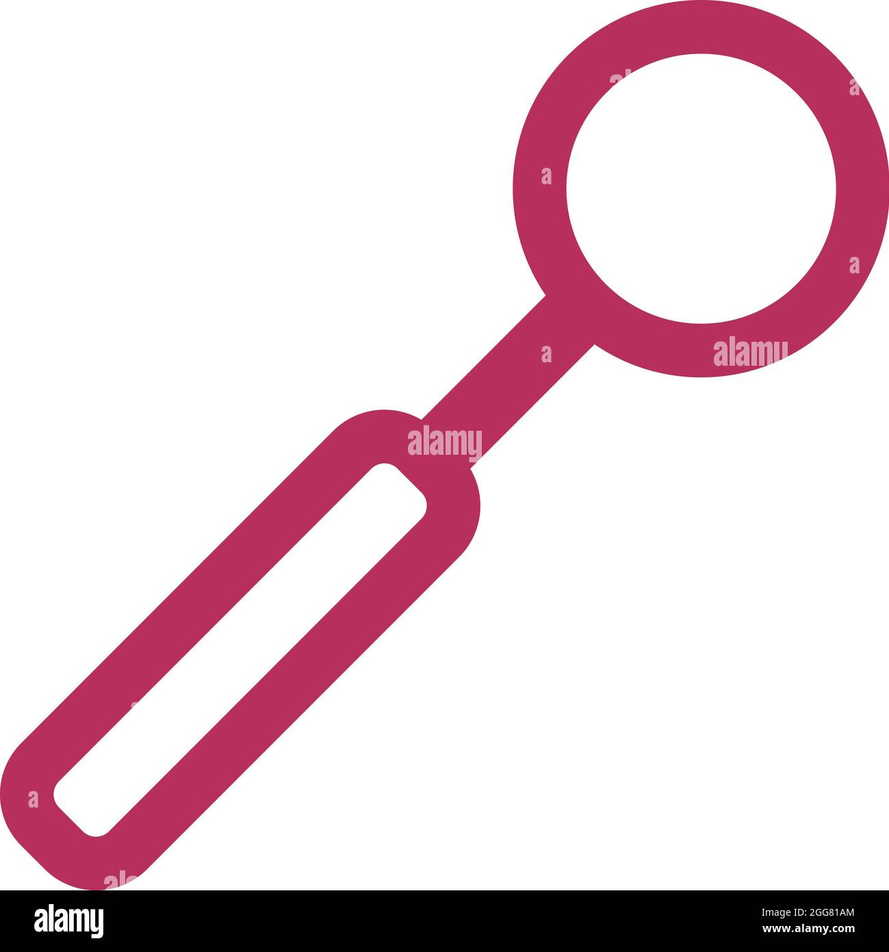 Pink magnifier, illustration, on a white background Stock Vector Image ...
