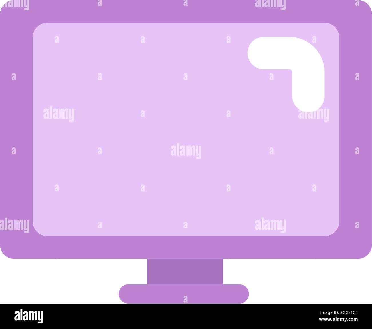 Purple TV, illustration, on a white background Stock Vector Image & Art ...