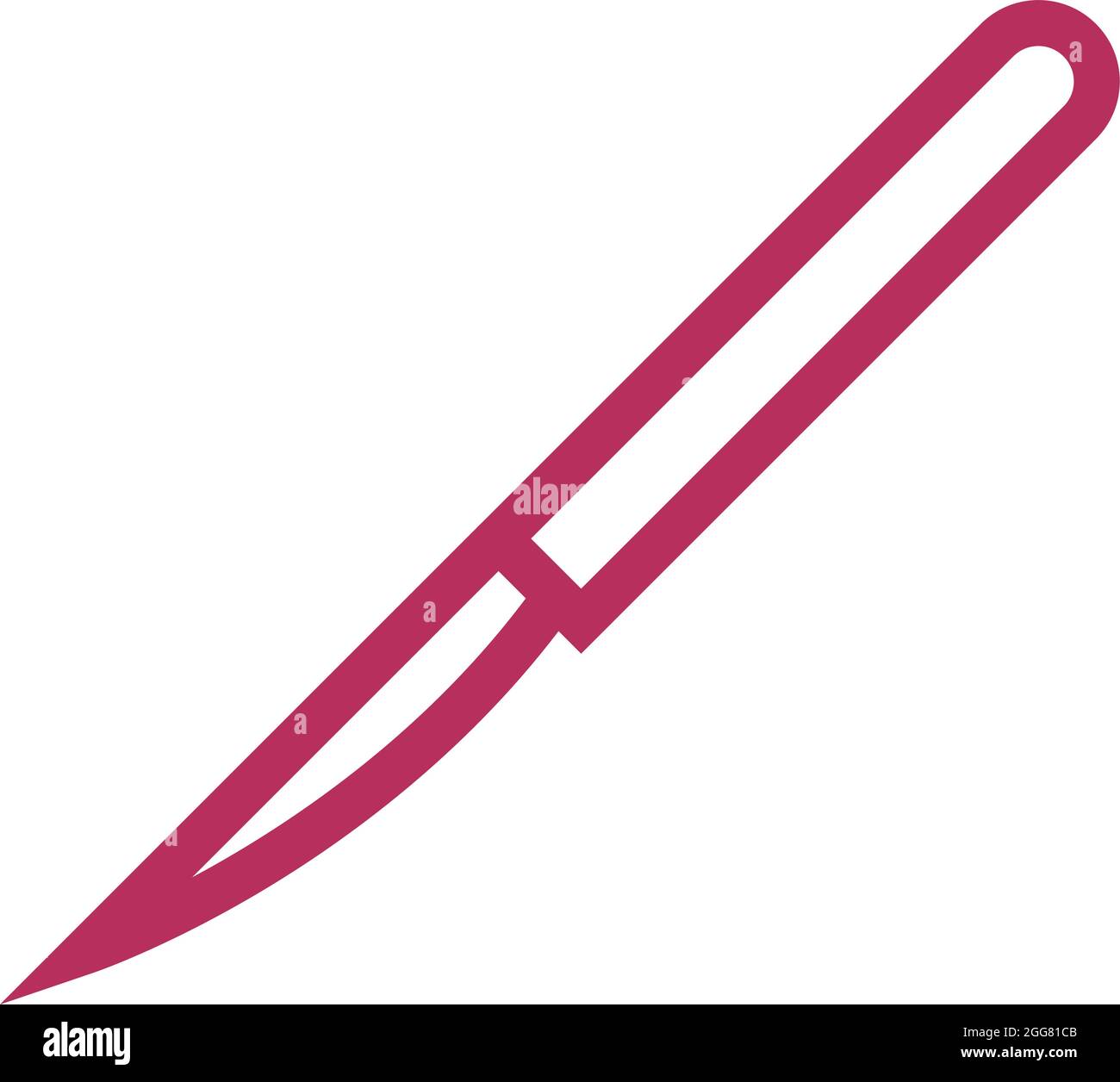Pink lancet, illustration, on a white background Stock Vector Image ...