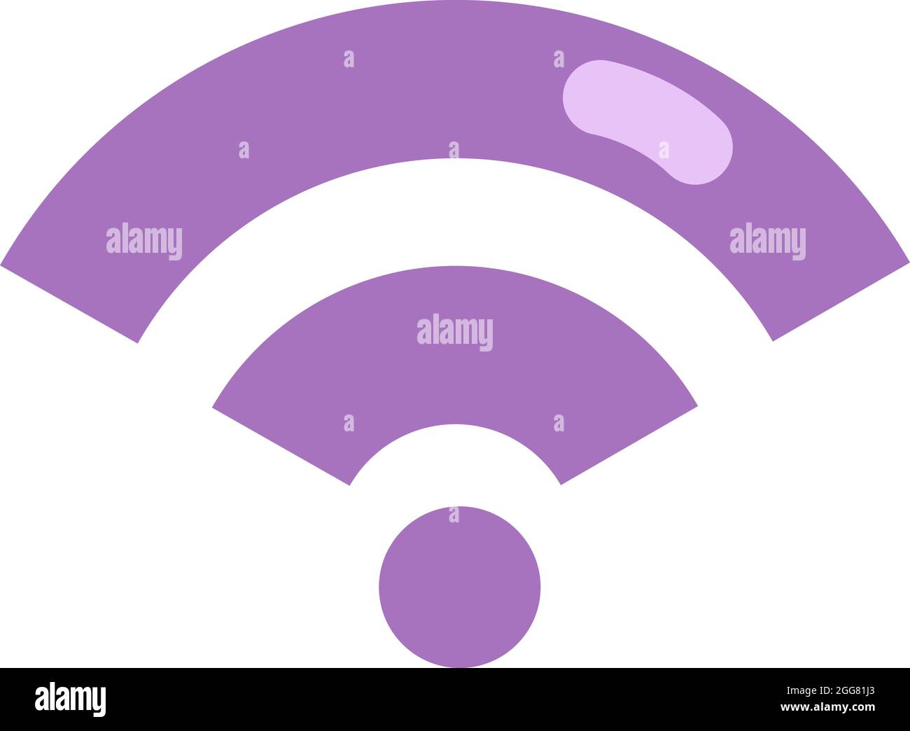 Wifi symbol icon purple Stock Vector Images - Alamy