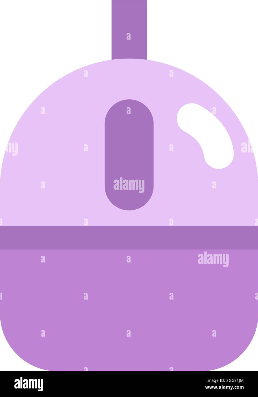 Purple computer mouse, illustration, on a white background Stock Vector ...