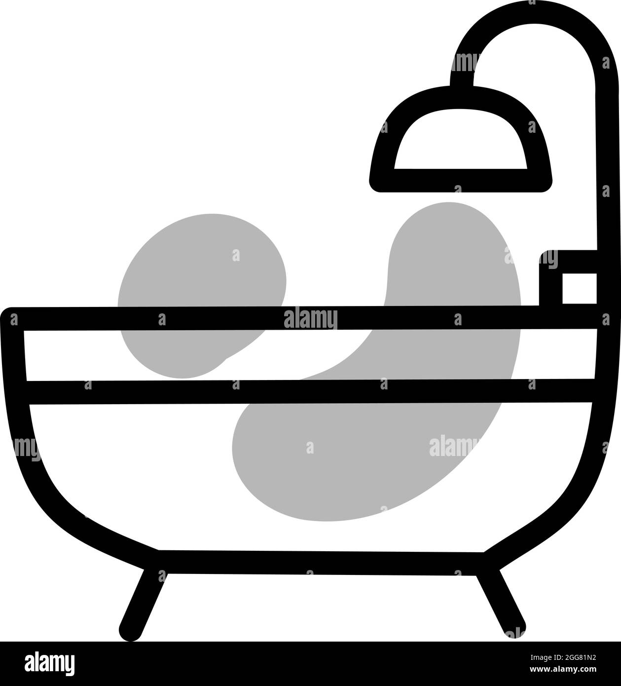 Modern bath, illustration, on a white background Stock Vector Image ...