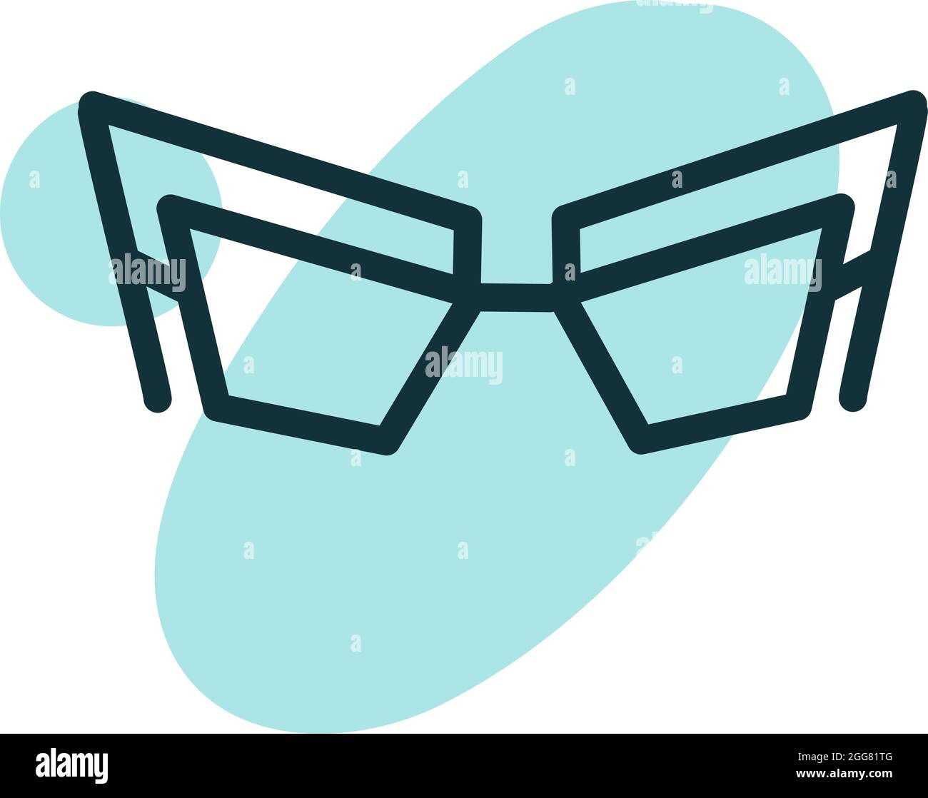 Sharp looking glasses, illustration, on a white background Stock Vector ...