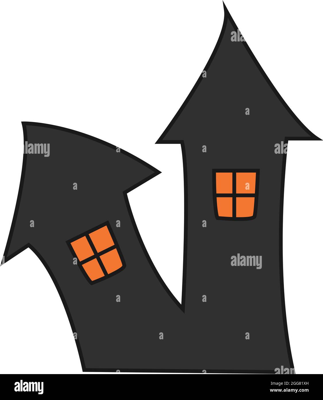 House icon on black Stock Vector Images - Alamy